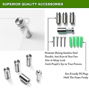 Meetu Acrylic 11x14 Frame -Inner 10x12 Picture Frame -Wall Mount Photo Frame Use As Family Picture Frame, Baby Photo Frame, Document Frame, Art Frames -Create Supper Clear Floating Look