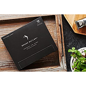 Beard Butler Disposable Beard Hair Catcher (18 Sheets) – Beard Bib - Beard Apron Alternative – Mens Beard Care – 100% Biodegradable Tissue – Buzz, Catch Toss