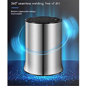 XXL Universal Knife Block Holder, 304 Stainless Steel Without Knives, Detachable for Easy Cleaning, Rust Proof