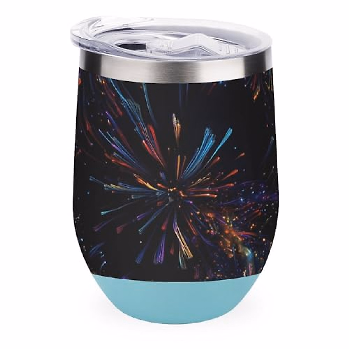 Fireworks Insulated Tumbler with Lid Stainless Steel Coffee Mug Cute Wine Tea Water Cup Green-style