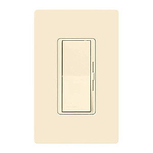 Lutron Diva LED+ Dimmer for Dimmable LED, Halogen and Incandescent Bulbs with Wallplate | 150W/Single-Pole or 3-Way | DVWCL-153PH-LA | Light Almond