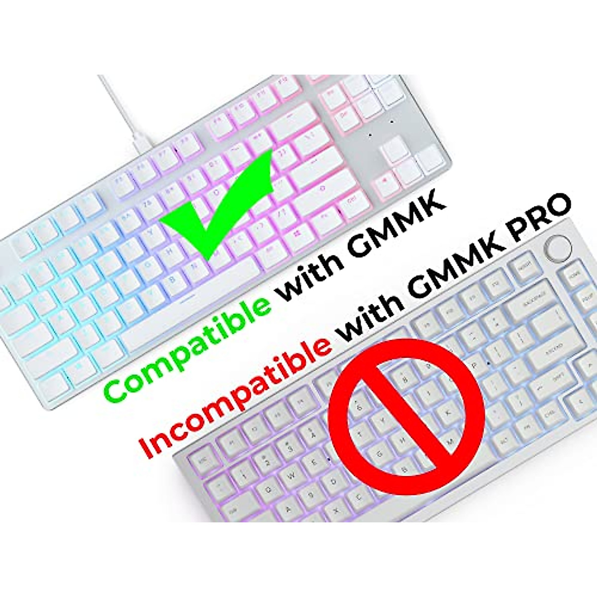 Glorious Aura V1 (White) Pudding Keycaps - Double Shot PBT Translucent for Mechanical Keyboards, 104 Key Set, TKL, Compact Compatible, English (US) Layout (Aura (White))