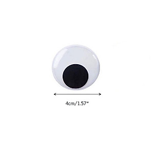 Wiggle Eyes Adhesive Googly Eyes self-Adhesive Round Plastic Twinkle Eyes for Craft Making and Party Decoration (40mm-20 Pcs)