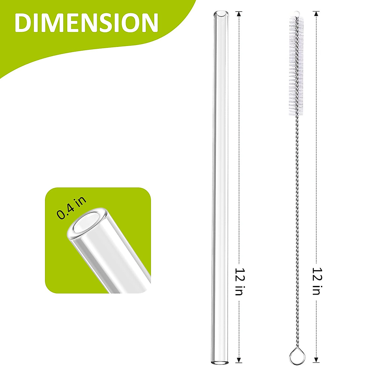 Bubbola Reusable Straws Compatible for Stanley Cup Straw 40 oz Replacement, Adventure Travel Tumbler Straws with Cleaning Brush, 12 inch Extra Long Tritan Plastic Straws for 40 oz