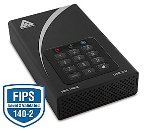 Apricorn 6TB Aegis Desktop Padlock FIPS 140-2 Validated 256-Bit Encrypted Hard Drive (ADT-3PL256F-6000)