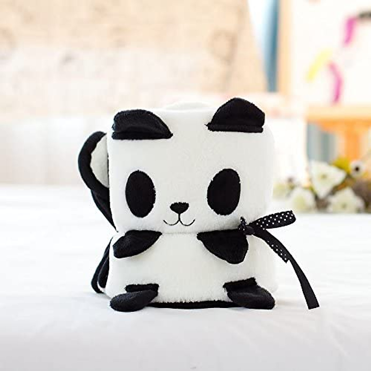 Yaseenit Security Blanket Soft Baby Blankets Unisex Baby Gifts Valentine's Day Baby Gifts for Newborn Boys and Girls Baby Snuggle Toy Baby Stuffed Animal. (Panda)