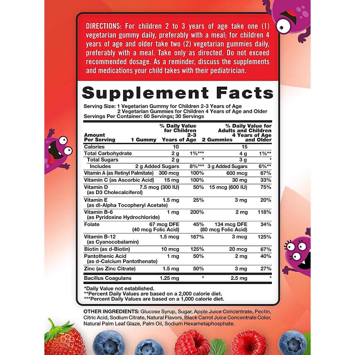 Nature's Truth Kids Multivitamin Gummies with Probiotics | 60 Count | Berry Punch Flavor | Vegetarian, Non-GMO, and Gluten Free Supplement