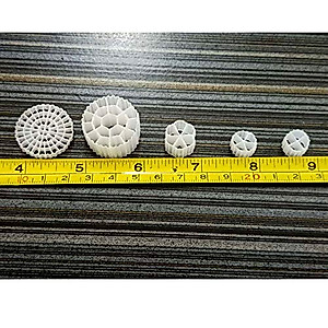 AQUANEAT Aquarium Moving Bed Filter Media 1 Gallon for Fish Tank Sump Koi Pond Aquaponics Aquaculture Hydroponics (S)