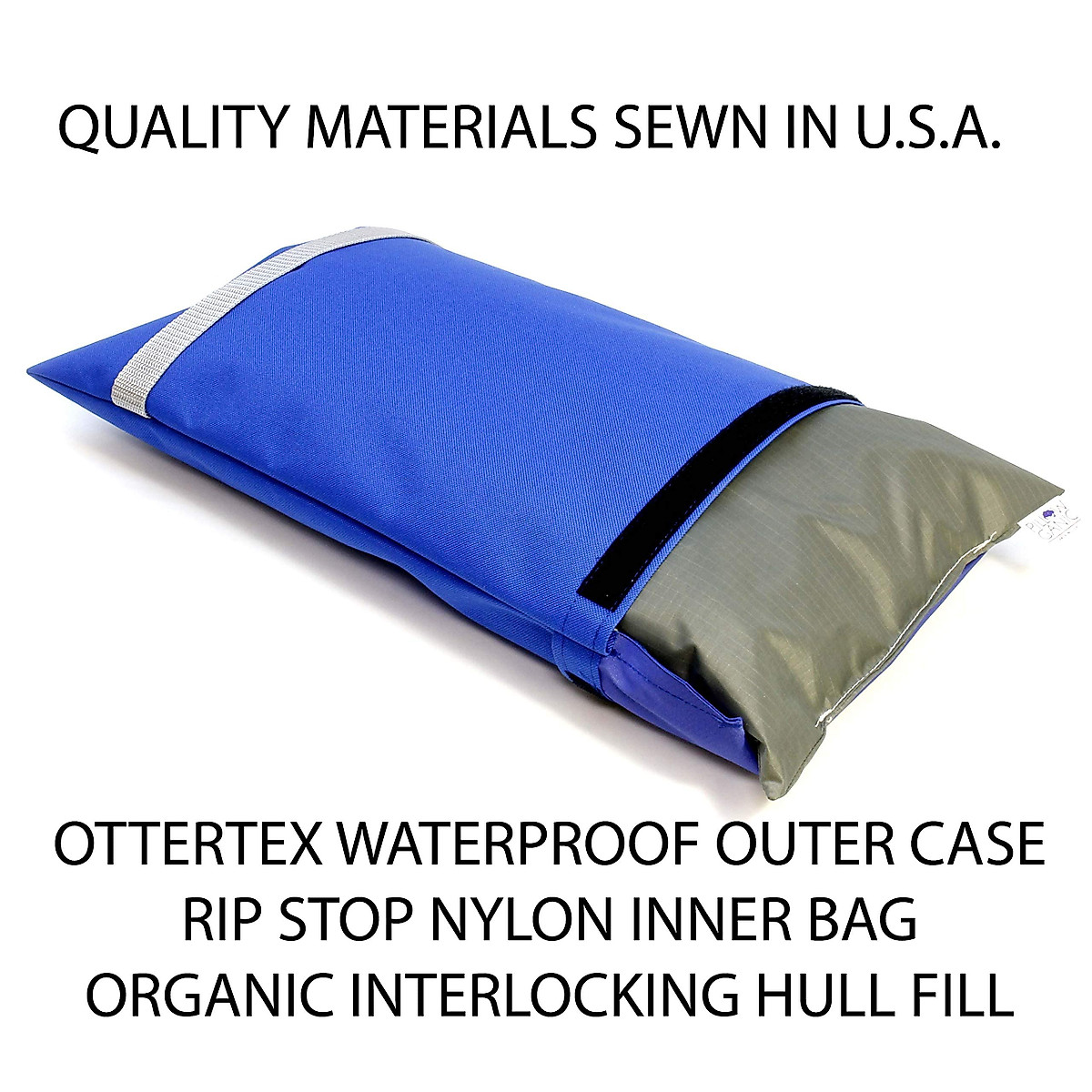 PILLOW GANIC Kneeling Pad, Superior Comfort Compared to Foam Pads. Made in USA, Weatherproof Natural Hull Filling Yard Work Gardening Shop Yoga Exercise Praying Bath Kneeler