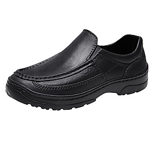 Hbeylia Slip On Loafers for Men Fashion Casual Waterproof Leather Walking Driving Shoes Soft Comfortable Memory Foam Low Top Fashion Sneakers Boat Shoes for Male