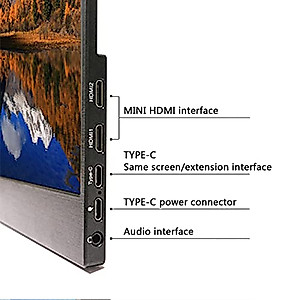 Serchou 1080P HD Display Computer Extension Screen 13.3 inches / 15.6 inches Full Interface Portable Monitor (Size : 13.3 inches)