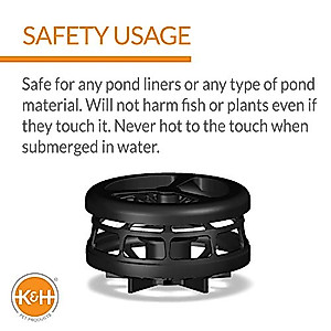 K&H Pet Products Thermo-Pond Perfect Climate Deluxe Pond Deicer Black 750 Watts