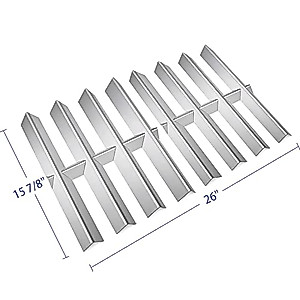 YOUFIRE Heat Plate Grill Replacement Parts for Weber 7830001, 7730001, Summit Platinum D4 etc, 15.87 X 26 Inch Flavorizer Bars