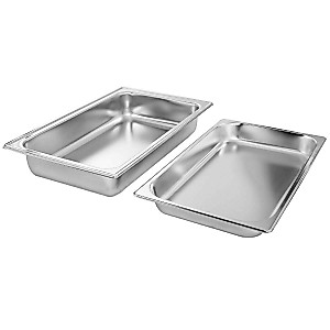 MAREEYA SHOP 2 Packs Chafing Dish 9 Quart Stainless Steel Rectangular Chafer Full Size Buffet
