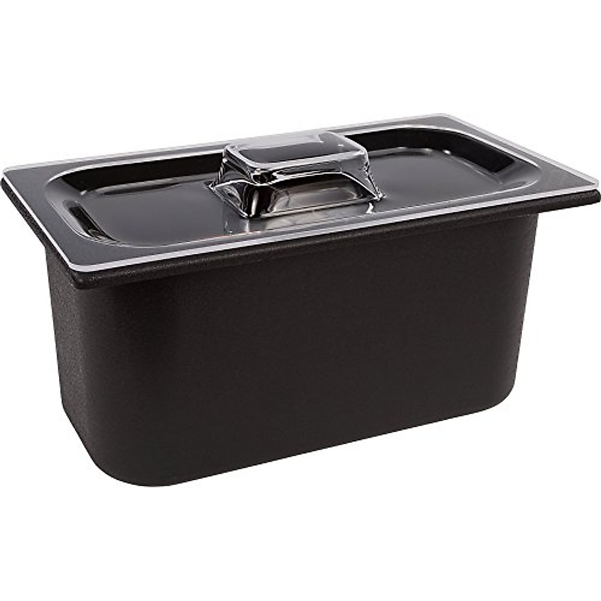 Carlisle FoodService Products CM110303 Coldmaster ABS Third-Size Divided Food Pan, 3.40 qt. Capacity, 12.68" x 6.89" x 6.01", Black