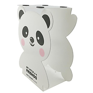 Winterworm Cartoon Cute Lovely Panda Bear Pattern Nonskid Heavy Metal Office Desk Bookends for Kids Children (White)