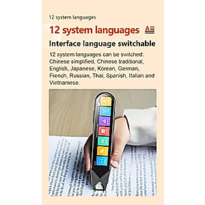 Language Translator with Camera, 5.0 LCD Touchscreen, Camera & Voice Translator, Translator Pen Scanner, OCR Reading Pen with Text to Speech, WiFi Connection, 112 Languages