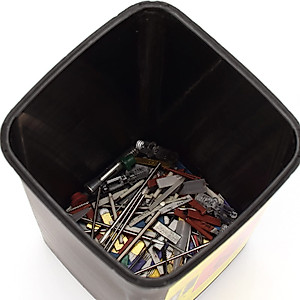 TEONEI Razor Blades Dispenser Case,Small Portable Sharps Container,Razor Blades Disposal Case,Disposable Razor Cutter Container,Barber Shop Storage Container (Black)