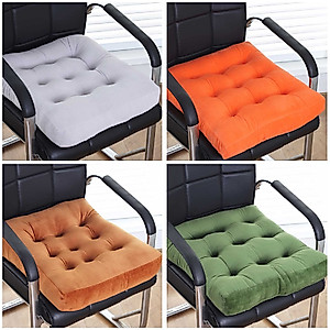 LUYAJYI Dining Chair Chair Cushions, 4 inch Thick Chair Cushions, Warm and Comfortable Square Chair Cushions for Home, Kitchen, Living Room Decor (Black, 17.7x17.7 inch)