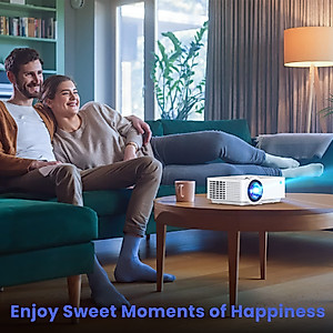 Projector, Outdoor Movie Projector with Screen, Full HD 1080P and 240" Supported, Portable Projector Compatible with Phone, SD Card, Fire Stick, PS5(100” Projector Screen Included)