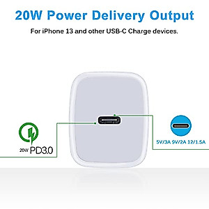 USB C Charger Box,Samsung Phone Charger Block Fast Charging Wall Plug Adapter for Samsung Galaxy A14 5G/A13/A23/A54/A53/S23/A03s/S21 FE/Z Fold4/S22/Z Flip4,iPhone 14 Pro Max/13/12/11/X/8,Pixel 7 Pro/6