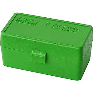 MTM 50 Round Flip-Top Rifle Ammo Box 22 Hornet, .30 Carbine, .218 BEE (Green)