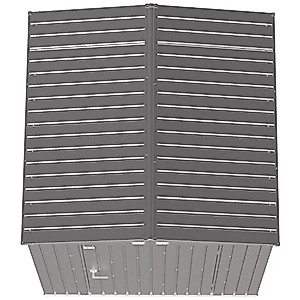 Arrow Shed Elite 6' x 6' Outdoor Lockable Gable Roof Steel Storage Shed Building, Silver