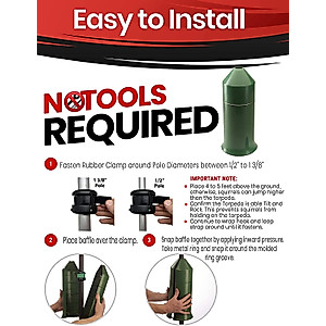 iPrimio 18" Squirrel Baffle - Easy Install Pole Wrap Around Baffle: Protect Hanging Bird Feeders, Squirrel Baffles for Bird Feeders, No Tool Install, Durable Weather Resistant, for Bird Feeder Poles