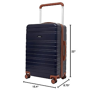 Travelers Club 2PC Navigate Luggage Set, Navy Blue, 20" Carry-On