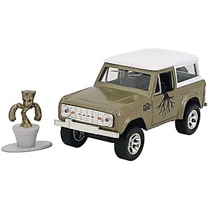 Marvel Guardians of The Galaxy 1:32 1973 Ford Bronco Die-Cast Car & 1.65" Groot Figure, Toys for Kids and Adults