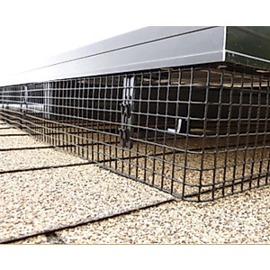 MAPORCH Solar Panel Critter Guard - PVC Coated Galvanized Steel Mesh (6" x50FT, 1/2" x1/2") for Rodent & Bird Protection, Easy-to-Install Solution