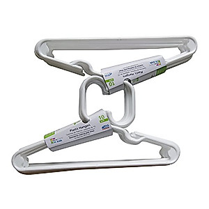 MAINSTAYS 20 Piece Children's Hangers, White