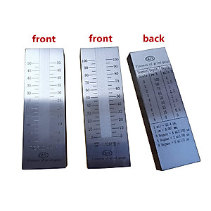 GLTL Fineness Gauge Grindometer Fineness of Grind ISO Standard one Channels 0-25/50/100/150um (0-50um)