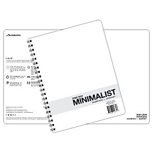 Dated Minimalist DayPlanner - 12 Monthly Calendar Overview, to-do Lists, Weekly and Daily Planning (8.5 by 11 inches), 2023-2024 Minimalist
