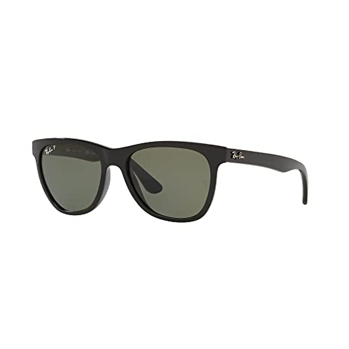 Ray-Ban RB4184 Square Sunglasses, Black/Polarized Green, 54 mm