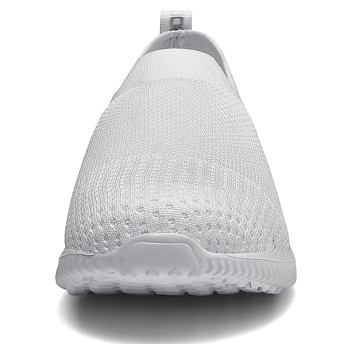 LANCROP Women's Walking Nurse Shoes - Mesh Slip on Comfortable Sneakers 5 US, Label 35 All White