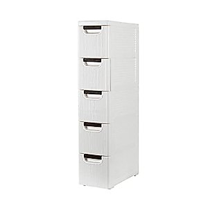 4-Tire Cart Organizer Unit with Narrow Slim Container Storage Cabinet for Bathroom Bedroom (Size : 5 Floor)