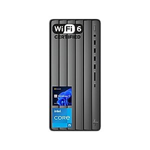 HP Envy i5 Tower Desktop, Intel i5-13400 Processor(Beat Intel i7-1255U), 32GB RAM, 2TB SSD Wi-Fi 6, SD Card Reader, HDMI, RJ-45, Windows 11 Home, Wired Keyboard & Mouse