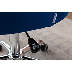 KUIKUI Modern Shell Chair for Living Room Bedroom, Blue Leisure Office Chair