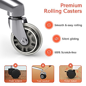 TASALON Saddle Stool - Ergonomic Saddle Chair - Comfortable Saddle Stool with Wheels - Swivel Salon Cutting Stool for Kitchen, Salon, Spa, Tattoo, Pedicure, Massage -Esthetician Chair – Black