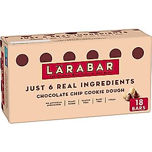 Larabar Chocolate Chip Cookie Dough, Gluten Free Fruit & Nut Bar, 18 Ct