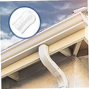 DOITOOL 12 pcs drain filter roof downspout strainer gutter balloon guard stainless filter strainer gutter downspout guard anti-blocking Screen Shield net safety mask Stainless steel