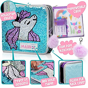 Amitié Lane Unicorn Stationery Set - Scented Markers Set + Erasable Doodle Book Set - Easy DIY Kids Arts and Crafts Kits - Girls Toys and Birthday Gifts for Kids Age 4-12