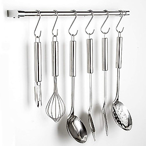 LOYMR 14 Pcs Heavy Duty 4.7 Inches Extra Large S Shape Hooks Heavy-Duty Metal Hanging Hooks Apply Kitchenware Bathroom Utensils Plants Towels Gardening Multiple uses Tools (Silver)