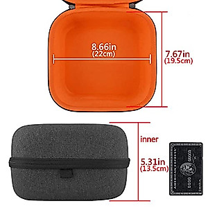 Geekria Shield Case for Large-Sized Over-Ear Headphones, Replacement Protective Hard Shell Travel Carrying Bag with Cable Storage, Compatible with HiFiMAN HE 400i, Grado PS1000e (Dark Grey)