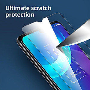 NEW'C [3 Pack] Designed for TCL 30 5G/TCL 30/TCL 30 Plus Screen Protector Tempered Glass, Bubble Free, Ultra Resistant