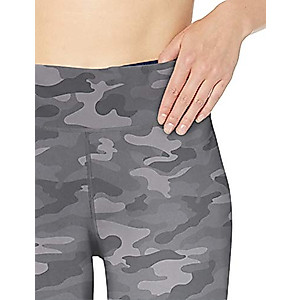 Danskin Women's Capri Legging, Grey Camo Print, Large