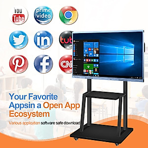 Smart Board Collaboration Hub, JYXOIHUB 55 Inch 4K UHD Digital Electronic Whiteboard Built in Dual OS for Classroom and Business, Touch Screen Interactive Smart Whiteboard (Board Only)