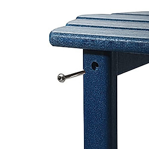 FERFALDER Adirondack Outdoor Side Table-2 Tier Irregular Patio Table Oversize Outside Table for Backyard Balcony Blue