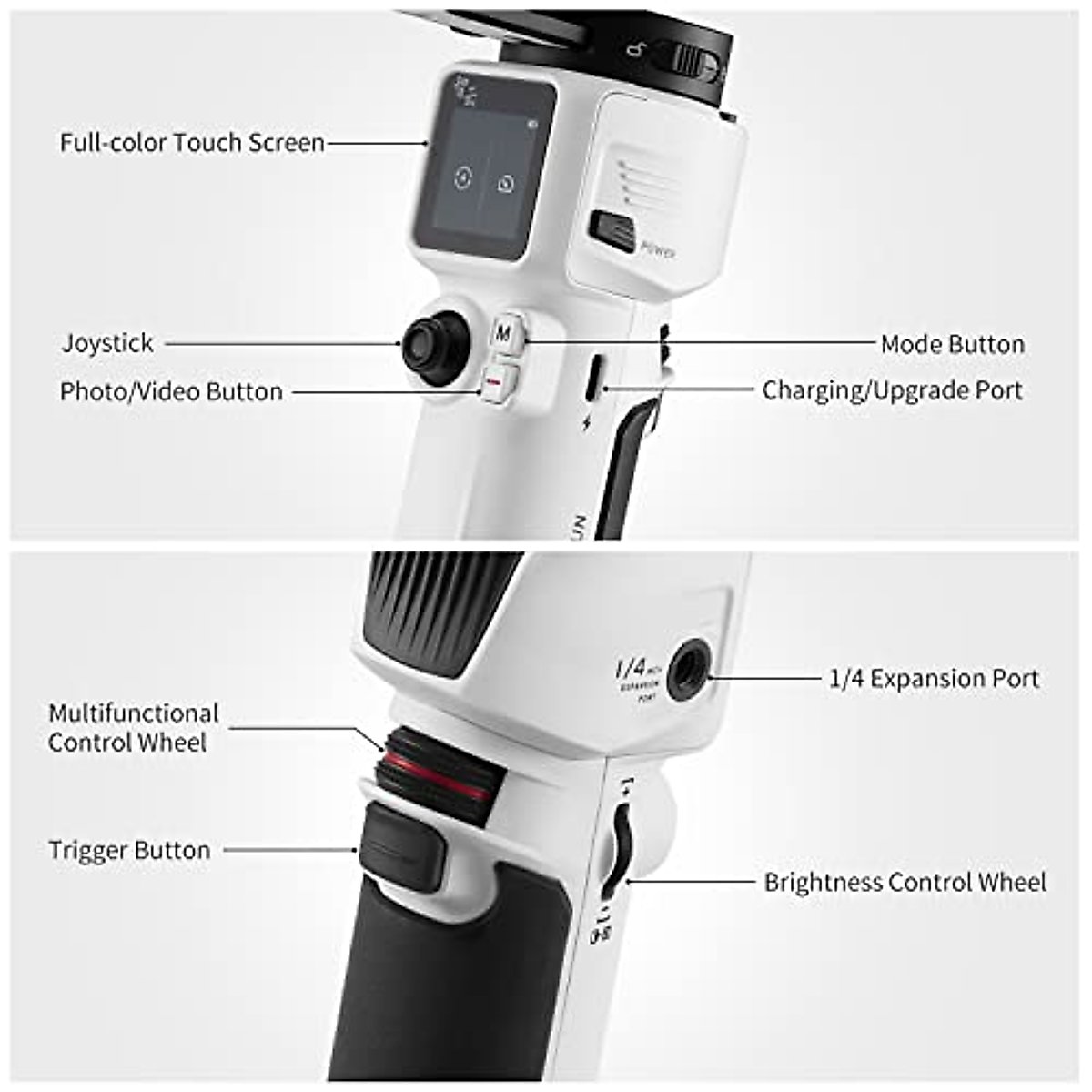 Zhiyun Crane M3 Gimbal 3-Axis Handheld Stabilizer All in One Design for Mirrorless Cameras,Smartphone,Action Cameras(Crane M2 Upgrade Version 2021)